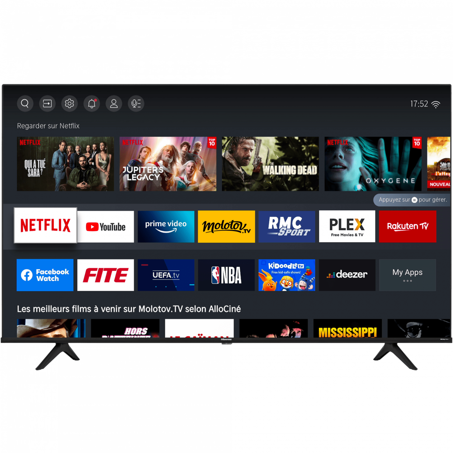 TV 4K | Dolby Vision 85" Série A6BG | Hisense | Téléviseurs ...