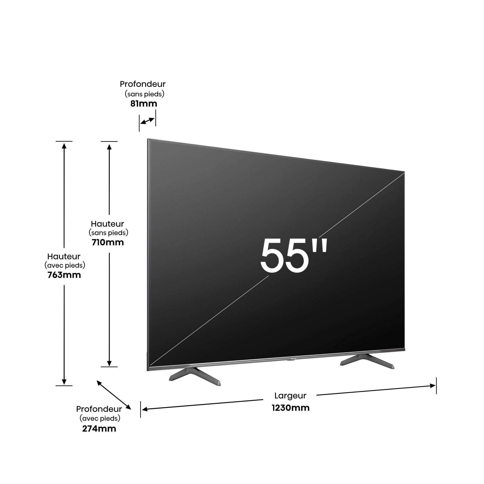 TV QLED 4K | Dolby Vision 55" Série E7KQ PRO | Hisense | Téléviseurs, Réfrigérateurs, Barres de ...